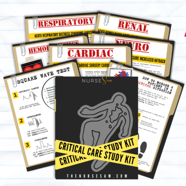 Critical Care Study Kit – The Nurse Sam